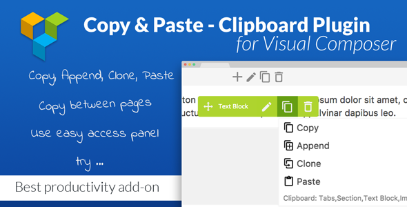 Copy & Paste / Clipboard Plugin für Visual Composer - Agentur zweigelb