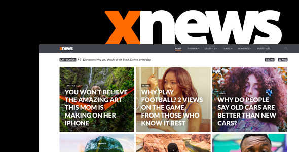 Xnews - WordPress Layout für Magazine / News / Blog - Agentur zweigelb