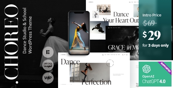 Choreo – WordPress-Layout für Tanzstudio und Schule - Agentur zweigelb