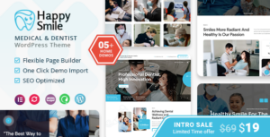 Happysmile – WordPress-Vorlage für Medizin und Zahnmedizin - Agentur zweigelb