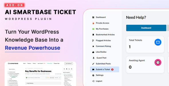 AI SmartBase Tickets – WordPress Private Support Add-On - Agentur zweigelb