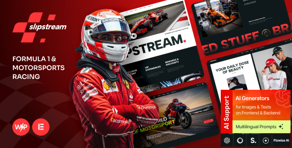 Slipstream – Formel-1- und Motorsport-WordPress-Layout - Agentur zweigelb