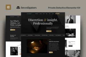 Ermittler – Private Detective Elementor Pro Template Kit - Agentur zweigelb