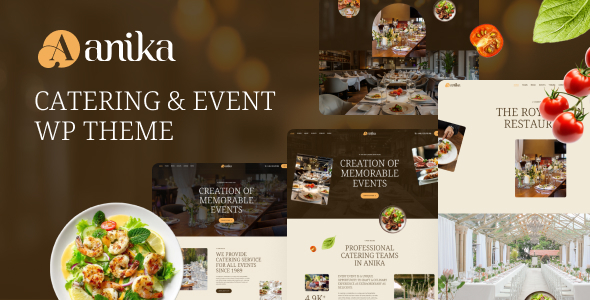 Anika – Catering- und Event-WordPress-Layout - Agentur zweigelb