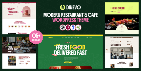 Dinevo – Modernes Restaurant- und Café-WordPress-Template - Agentur ...