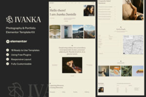 Ivanka – Foto- und Portfolio-Elementor-Vorlagen-Kit - Agentur zweigelb