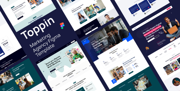 Toppin – Figma-Vorlage für Marketingagentur - Agentur zweigelb